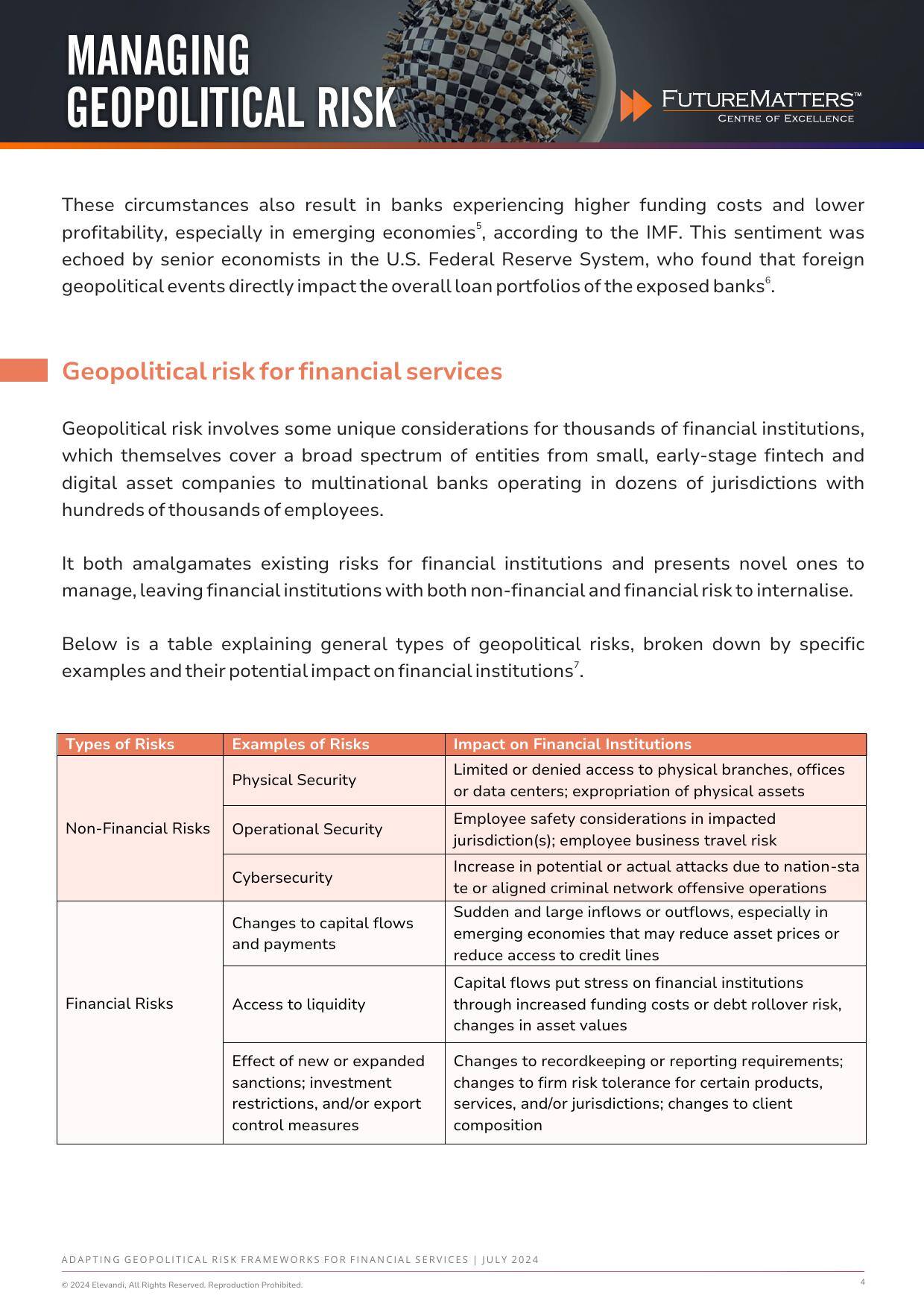 Adapting Geopolitical Risk Frameworks For Financial Services